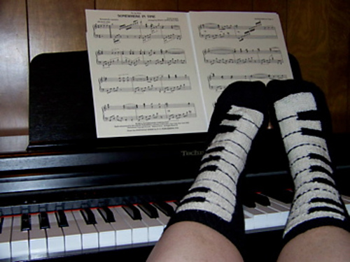 Ravelry: Pianissimo Keyboard Socks pattern by Lori Torrance