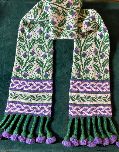 Ravelry: Wee Thistles Hat And Scarf Set pattern by Highland Maid Hats ...