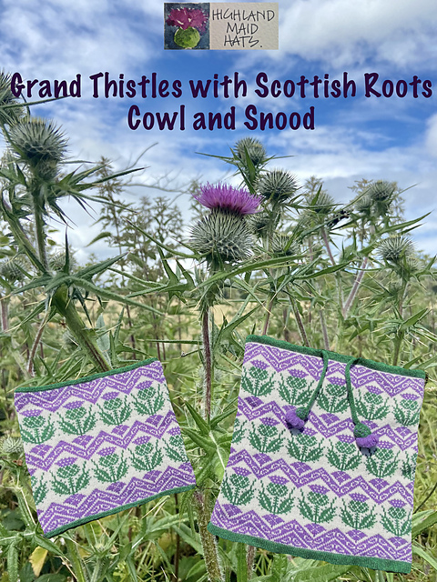Ravelry: Grand Thistles with Scottish Roots Cowl and Snood pattern by ...