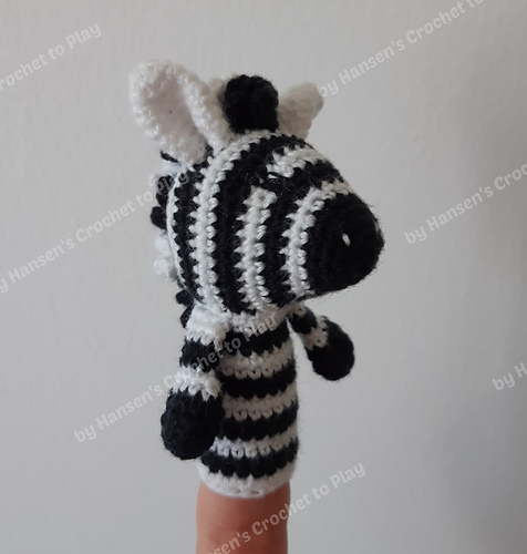 Ravelry: Keisha the Zebra Finger Puppet pattern by Maiken Hansen