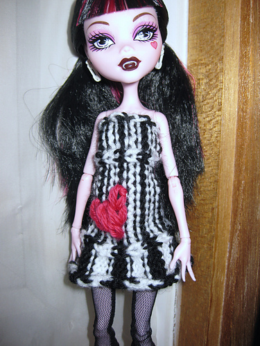 Ravelry: Blythe or Monster High Doll Humbug Heart Dress pattern by Mrs ...