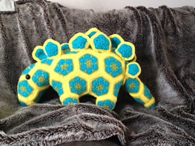 Ravelry: Spike the stegosaurus African Flower Dinosaur Crochet Pattern ...