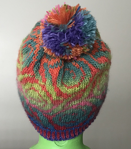 Ravelry: Rosette Ombre Beanie pattern by A. Robinson