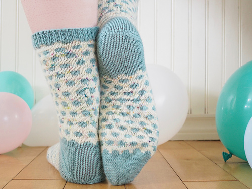 Ravelry: Polka Dot Party Socks pattern by Leah Batt