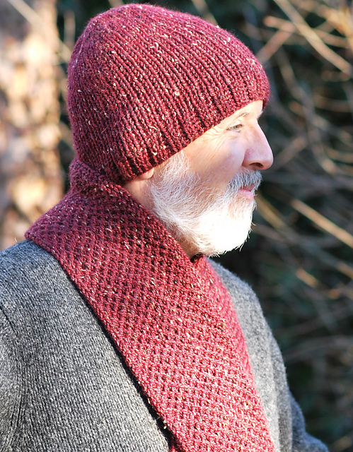 Ravelry: Men’s Basic Hat and Scarf (double knit) pattern by Authentic ...