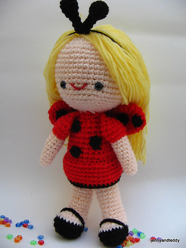 Ravelry: amigurumi ladybug girl pattern by jennyandteddy