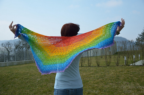 Ravelry: Soft Rainbow Shawl pattern by Zsuzsa Kiss