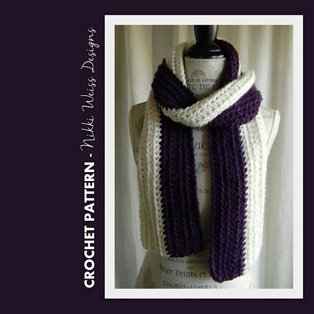 Ravelry: Two-Color Charisma Scarf pattern by Nikki Weiss