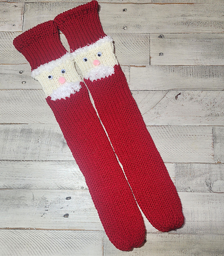 Ravelry: Santa Socks pattern by Lisa Ferrel
