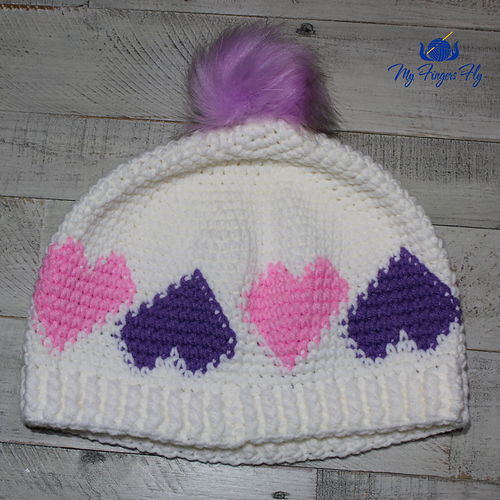 Ravelry: Topsy Turvy Hearts Beanie pattern by Lisa Ferrel