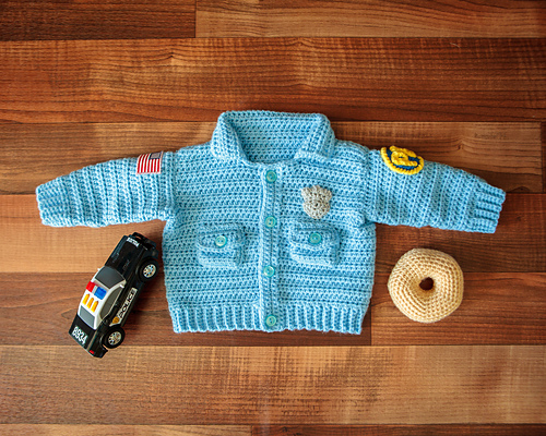 Ravelry: Police Officer Baby Sweater pattern by Lisa Ferrel