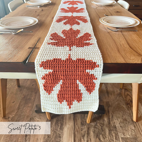 Ravelry: Fall Leaves Table Runner pattern by Sweet Potato 3