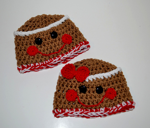 Ravelry: Gingerbread Boy / Girl Hat pattern by Sweet Potato 3