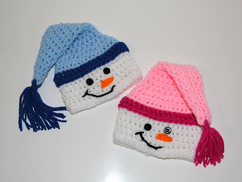 Ravelry: Snowman Hat / Snowgirl / Snowboy pattern by Sweet Potato 3
