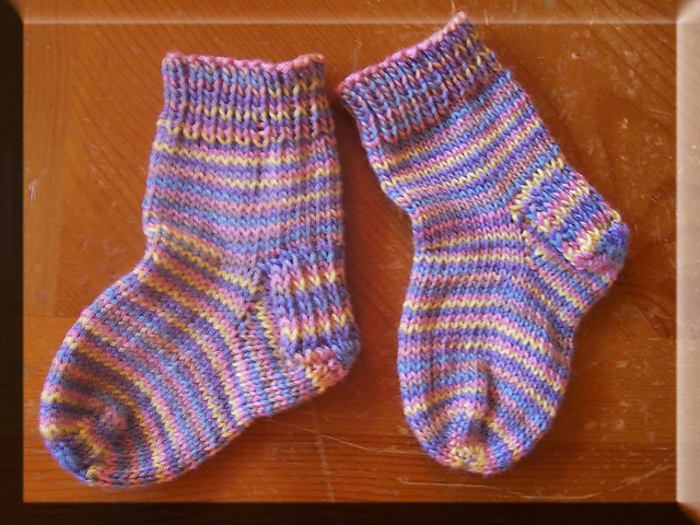 Ravelry: Toe Up Heel Flap Baby Socks pattern by Dawn Prickett