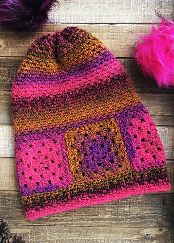 Ravelry: Ferris Wheel Boho Granny Square Hat pattern by Tonya Bush