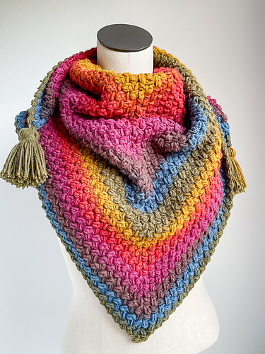 Ravelry: Mandala Pretty Puffs Scarf pattern by Tonya Bush
