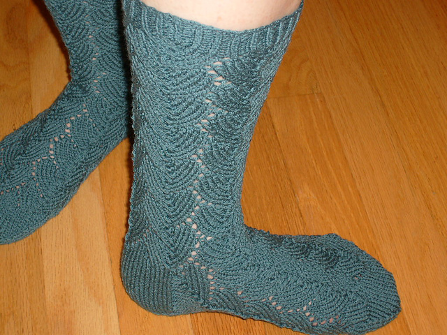 Ravelry: Shell Lace Socks pattern by Nancy Wilson