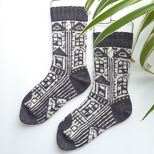Ravelry: Haunted House Socks pattern by Natalie Sheldon