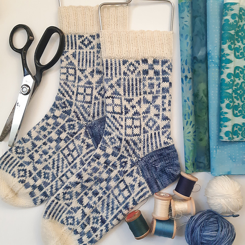 Ravelry: Cosy Quilt Socks pattern by Natalie Sheldon