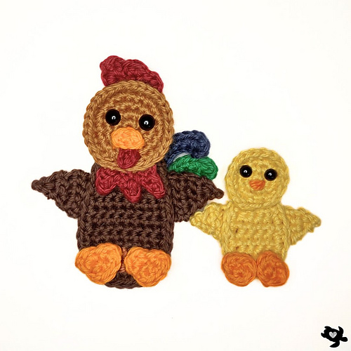 Ravelry: Chicken applique pattern by Natalina Craft