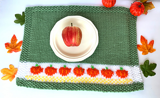 Ravelry: Pumpkin Patch Placemat pattern by Frugal Knitting Haus