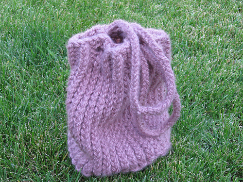 Ravelry: Knit Drawstring Bag pattern by Anne Bipes
