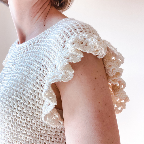 Ravelry: Lily Ruffle Sleeve Top pattern by Sarah Ruane