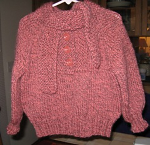 Ravelry: Child’s Pullover with Attached Scarf pattern by KayL Designs