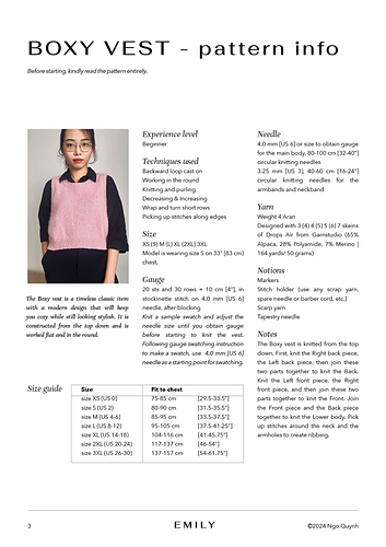 Ravelry: Boxy vest pattern by Ngo Quynh