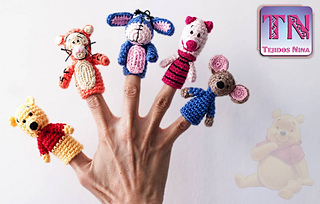 Ravelry: Eeoor Donkey Finger Puppet pattern by Tejidos Nina