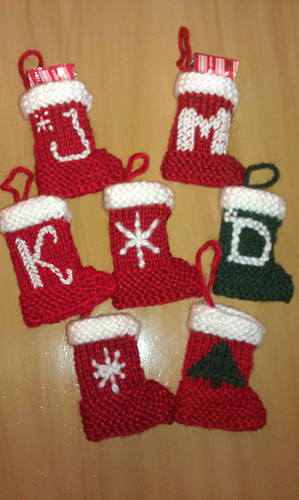 Ravelry: Christmas Stocking Ornaments pattern by Becca Rowland