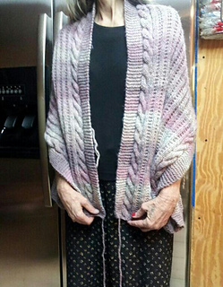 Ravelry: njoyaknitting's Cabled Reader's Wrap (AC-032)