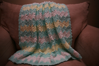 Ravelry: Tunisian and Shells Ripple Baby Blanket pattern by Natasha ...
