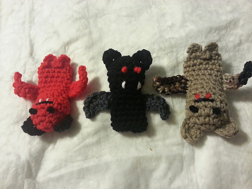 Ravelry: Bat Finger Puppet pattern by Mad Crochet Scientist