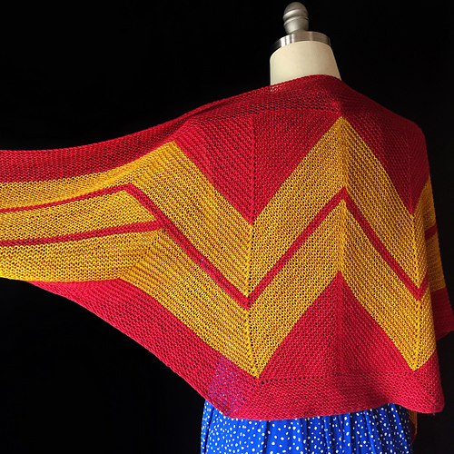 Ravelry: Wonder Woman Wrap (knit) pattern by Carissa Browning