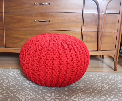 Ravelry: Wool rope pouf pattern by Cara Corey