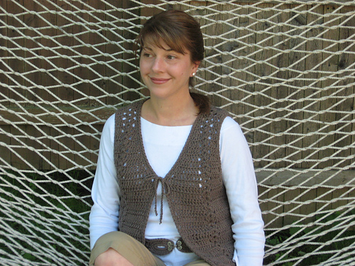 Ravelry: Meadows Vest and Matching Belt pattern by Deborah Devlin