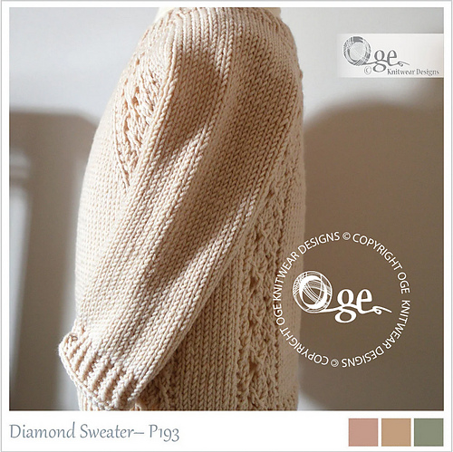 Ravelry: Diamond Sweater– P193 pattern by OGE Knitwear Designs