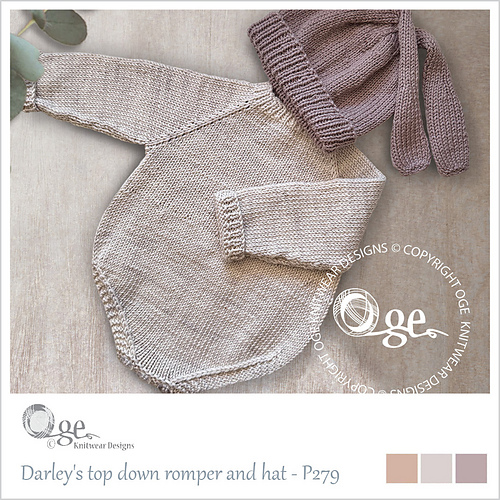 Ravelry: Darley's top down romper and hat - P279 pattern by OGE ...