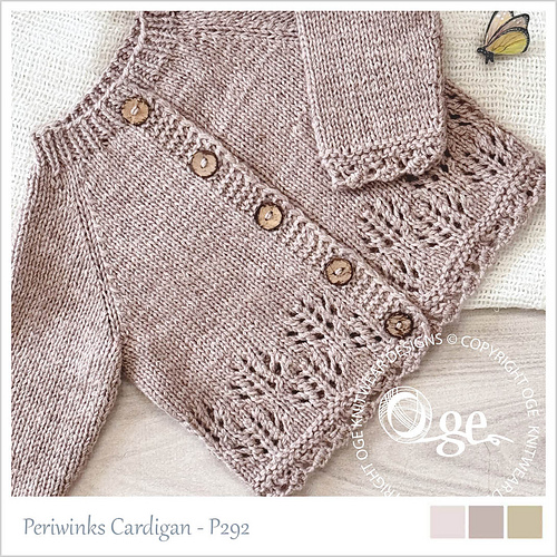 Ravelry: Periwinks Cardigan - P292 pattern by OGE Knitwear Designs