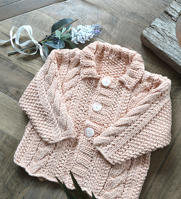 Ravelry: Jacket with cables and moss stitch panels - P019 pattern by ...