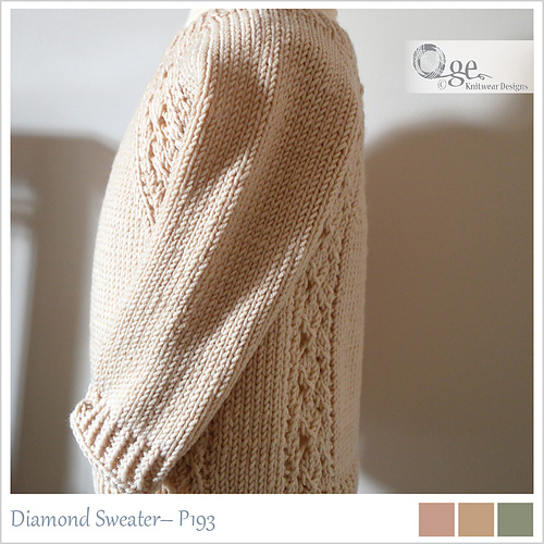 Ravelry: Diamond Sweater– P193 pattern by OGE Knitwear Designs