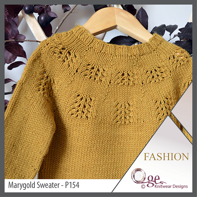 Ravelry: Marygold Sweater - P154 pattern by OGE Knitwear Designs