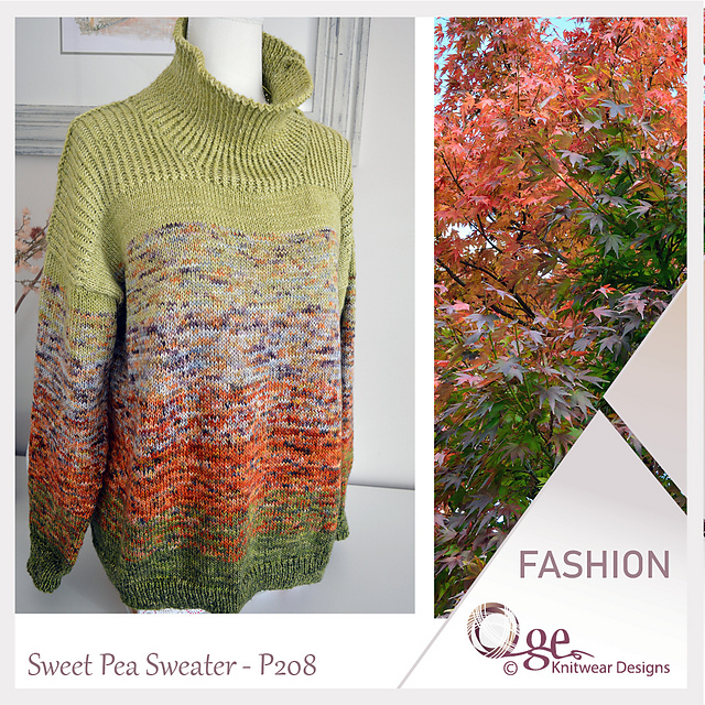 Ravelry: Sweet pea Sweater - P208 pattern by OGE Knitwear Designs