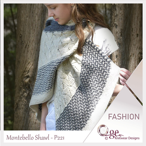 Ravelry: Montebello Shawl - P221 pattern by OGE Knitwear Designs