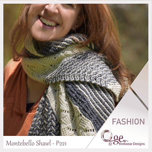 Ravelry: Montebello Shawl - P221 pattern by OGE Knitwear Designs