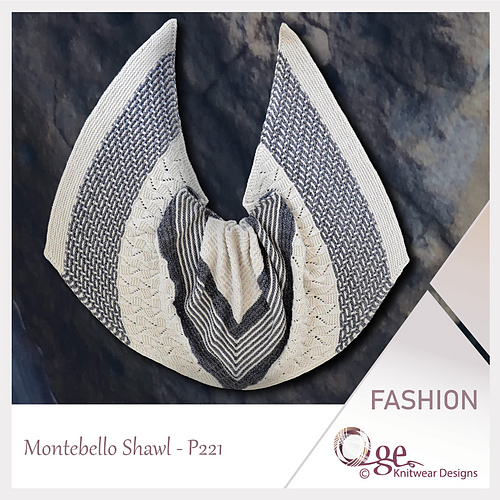 Ravelry: Montebello Shawl - P221 pattern by OGE Knitwear Designs