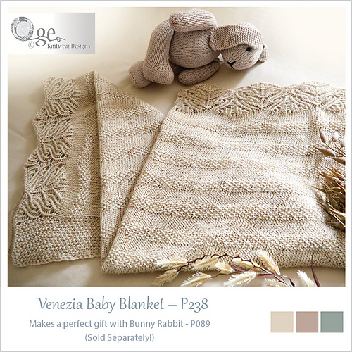Ravelry: Venezia Baby Blanket – P238 pattern by OGE Knitwear Designs