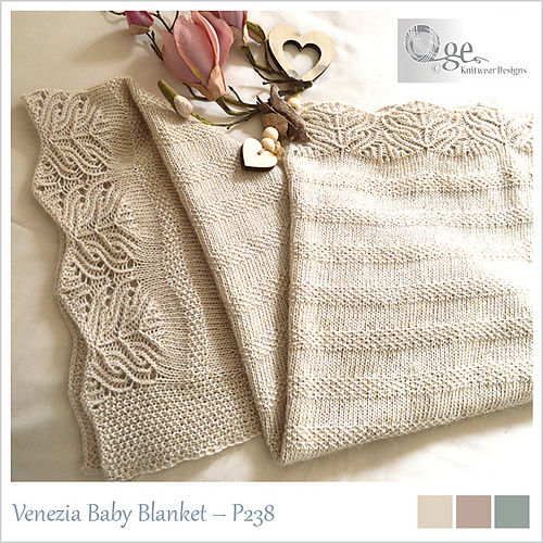 Ravelry: Venezia Baby Blanket – P238 pattern by OGE Knitwear Designs